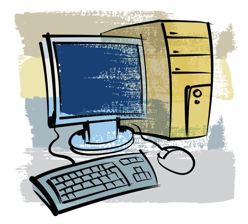 Tekening van computer vector illustratie. Illustration of schets - 21960386