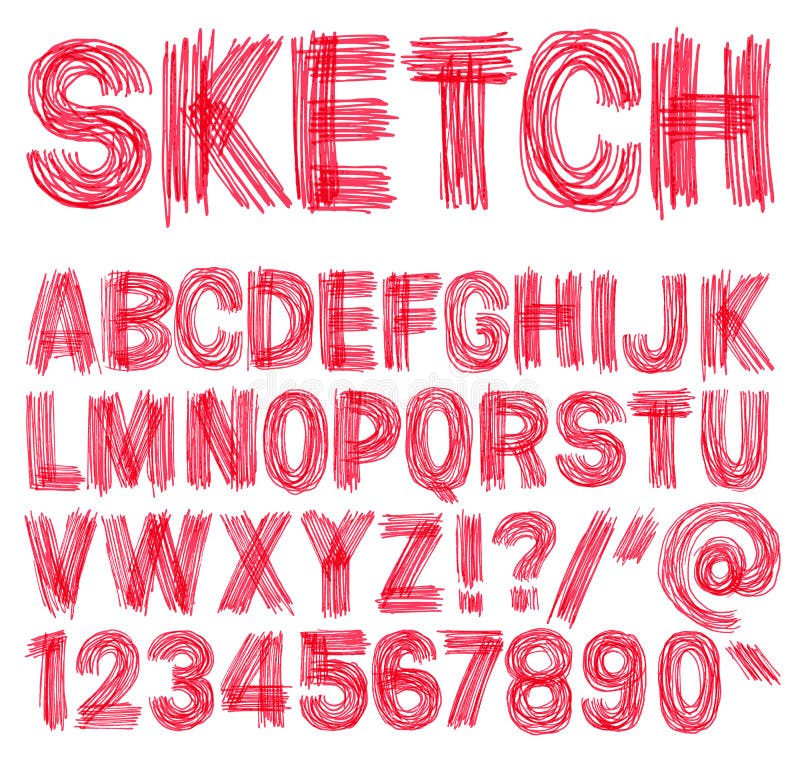 Met De Hand Geschreven Doopvont. Vector Illustratie - Illustration of ...