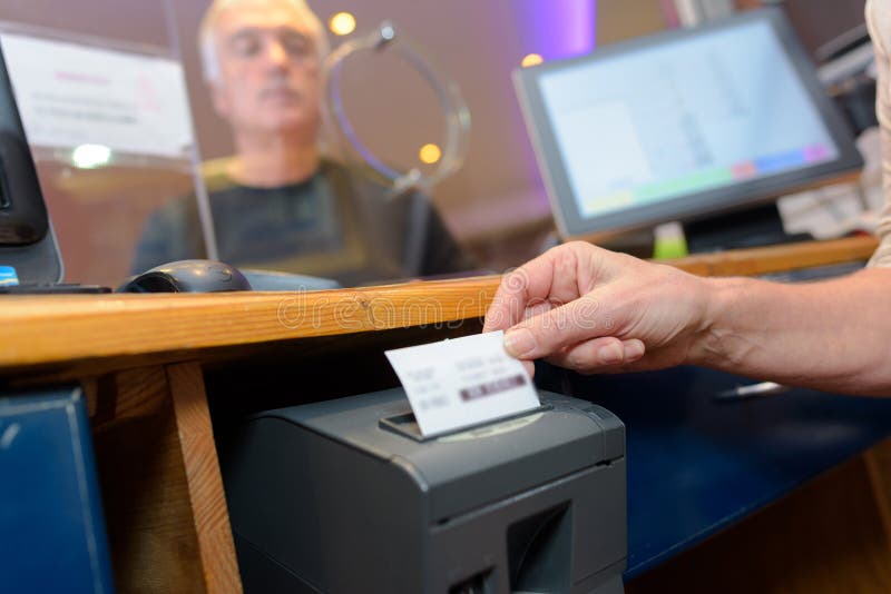 Hand getting receipt stock image. Image of submit, establishment ...