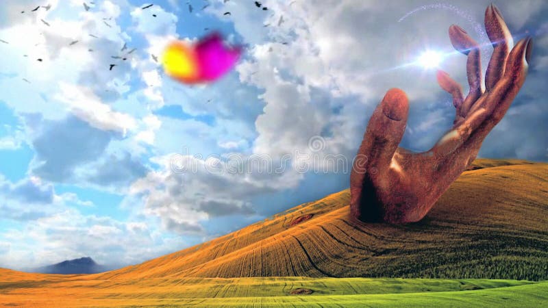 Hand of giant stock video. Video of magic, fantastic - 277412285