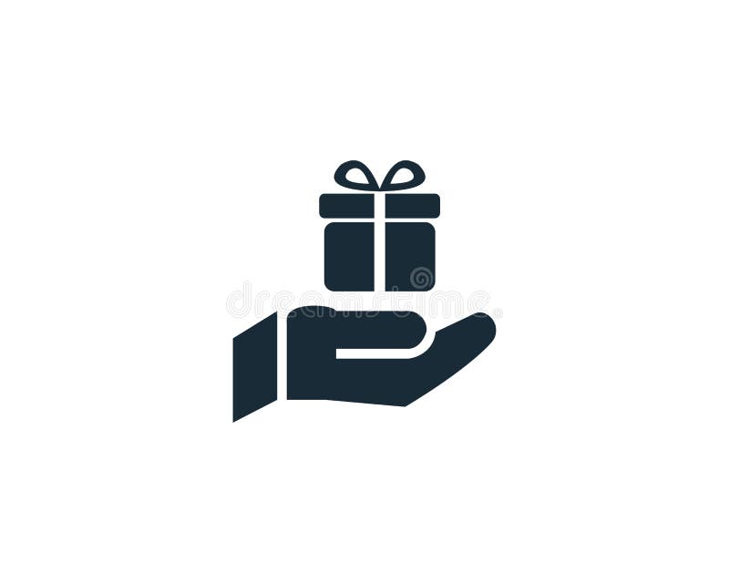 Hand and Gift Box Icon Vector Logo Template Illustration Design Stock ...