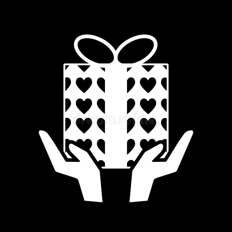 Gift Solid Icon. Christmas Present with Bow Glyph Style Pictogram on White Background Stock ...