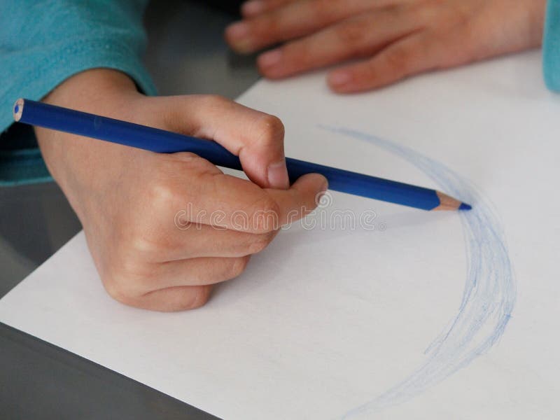 Hand of a Girl Coloring for School Stock Photo - Image of learning ...
