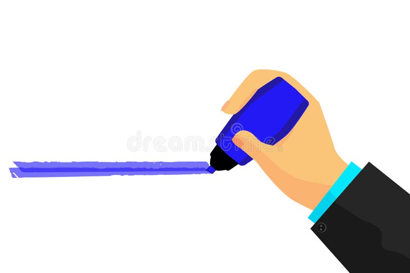 Hand Give a Blue Mark stock vector. Illustration of note - 75983180