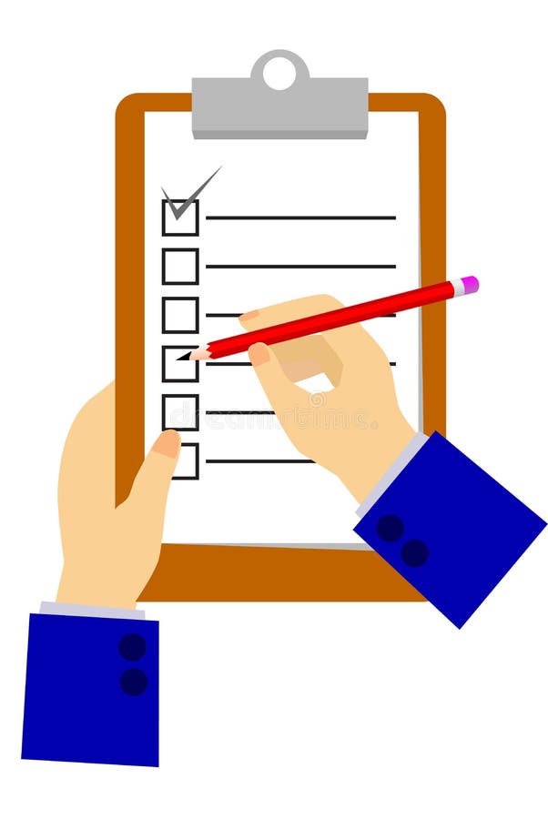Hand Give a Checklist, Isolated on White Stock Vector - Illustration of ... Hand Give a Checklist, Isolated on White Stock Vector - Illustration of ...