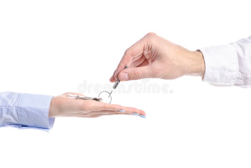 Hand give key to hand stock photo. Image of loan, people - 146842788