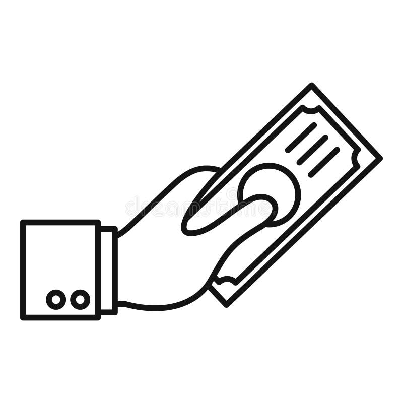 Hand Give Money Icon, Simple Style Stock Vector - Illustration of black ...