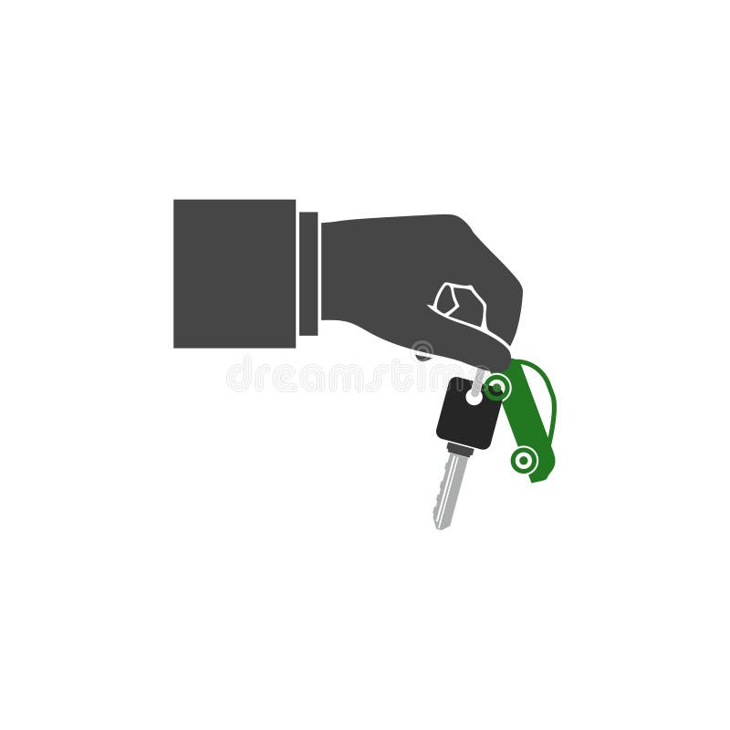 Hand Giving Car Keys, Car Sharing Icon Stock Illustration ...