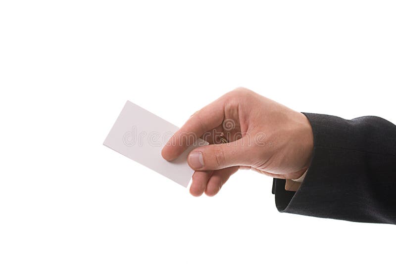 Hand giving card stock image. Image of message, identity - 12827879
