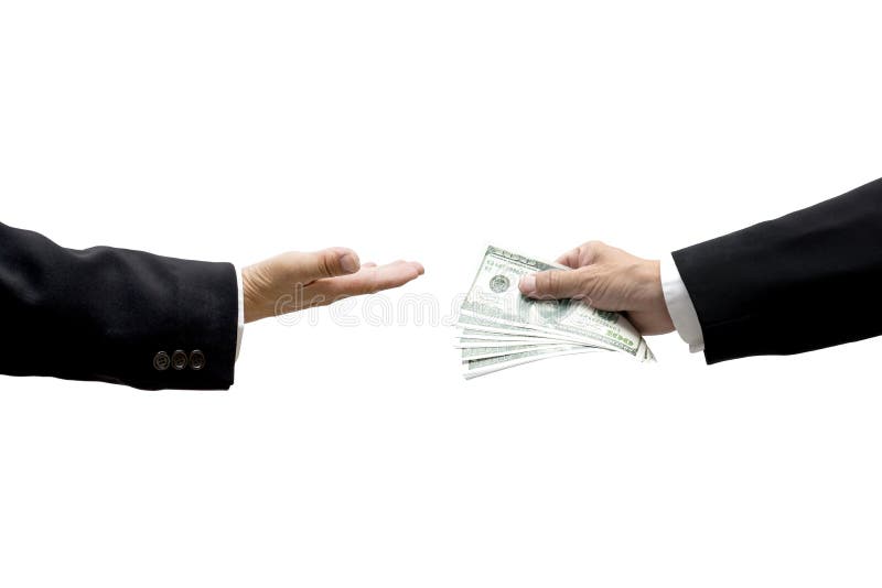 Handing Over Us Dollar Cash To Other Hand Stock Image - Image of hold ...
