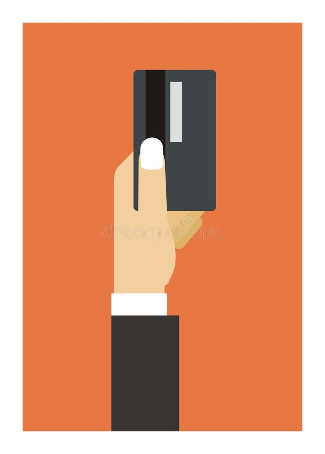 Hand giving credit card stock vector. Illustration of give - 73665259