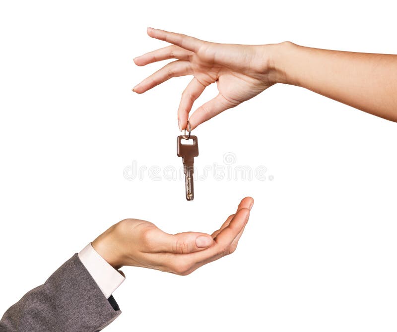 Hand Holding the Key To the House. Close Up Stock Photo - Image of ...