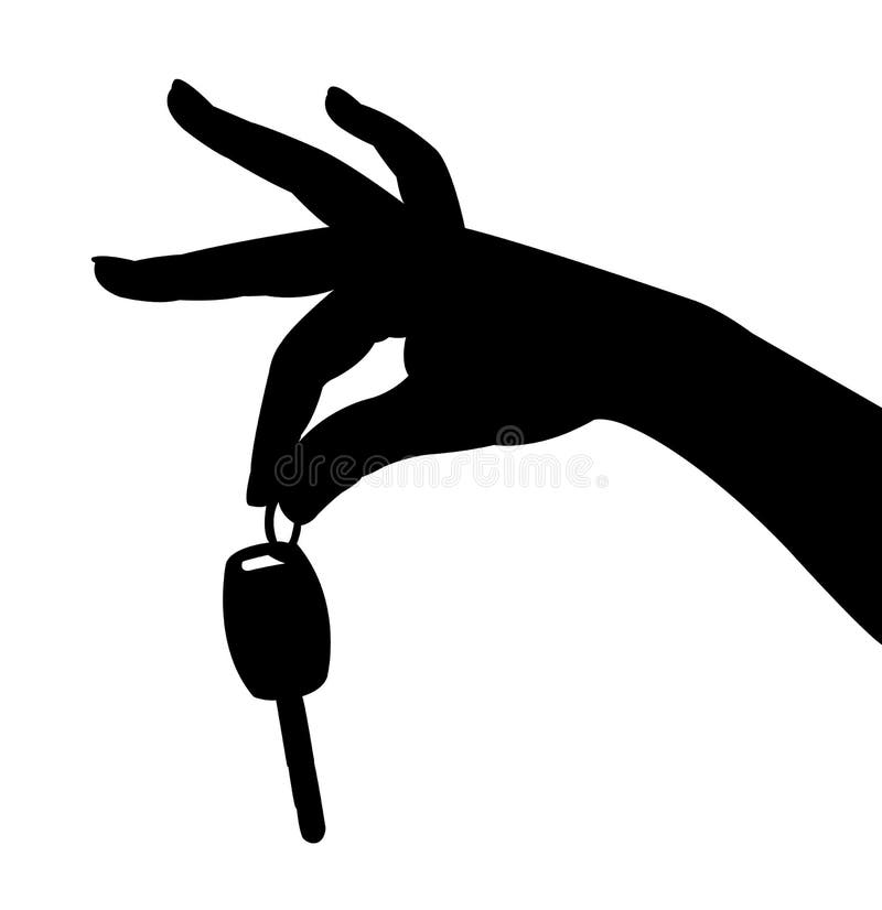Hand Giving Key, Silhouette Vector Stock Vector - Illustration of ...
