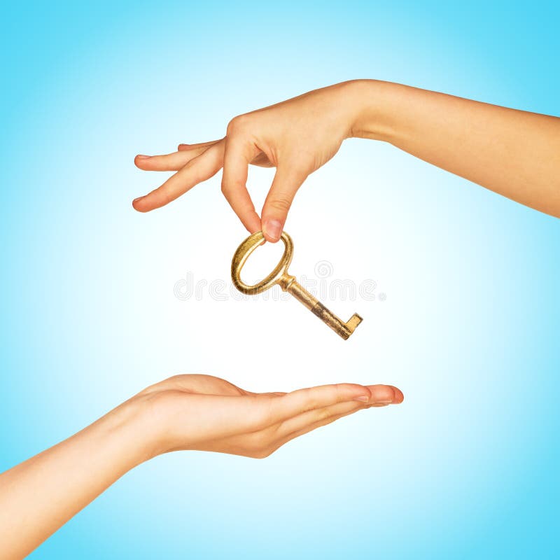 Hand giving key stock photo. Image of people, concept - 71580166