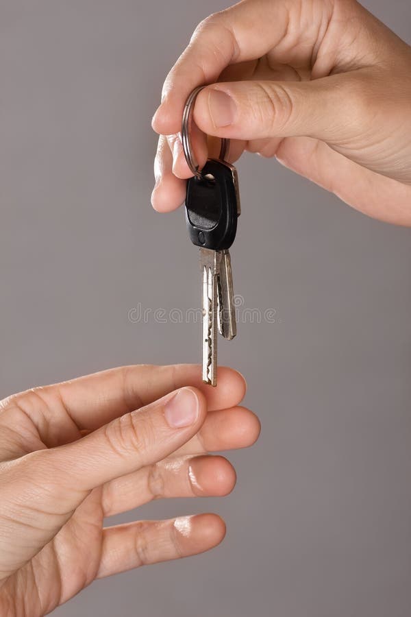 Hand Giving Keys Another Person Stock Photo - Image of home, handing ...