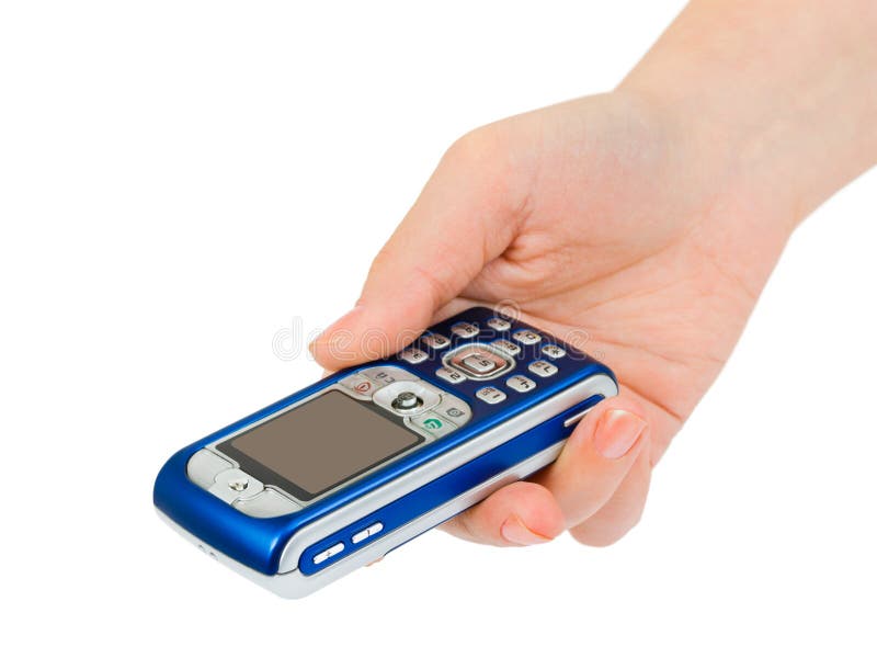 Hand giving mobile phone stock image. Image of blank - 11141263
