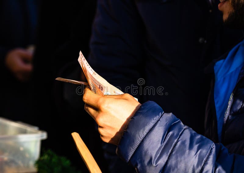 Hand Giving Money Isolated, Hard Worked Hand Taking Dollars Money ...