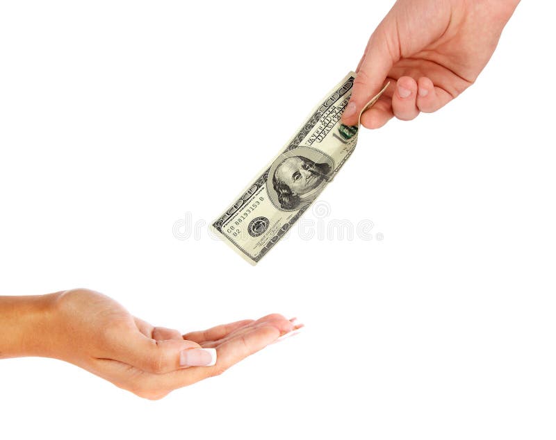 Hand giving money stock photo. Image of paper, payoff - 61394308