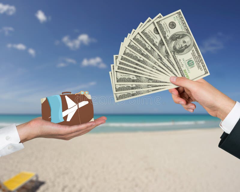 Hand Giving Money for Travel Stock Photo - Image of payment, cash: 50761008
