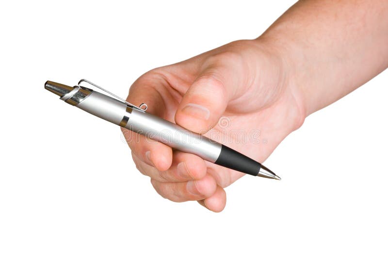 Hand giving pen stock photo. Image of clerk, handshake - 4003372