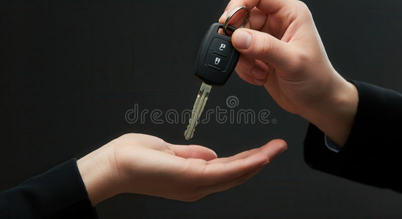 A Hand Giving a Person Car Keys Stock Illustration - Illustration of ...