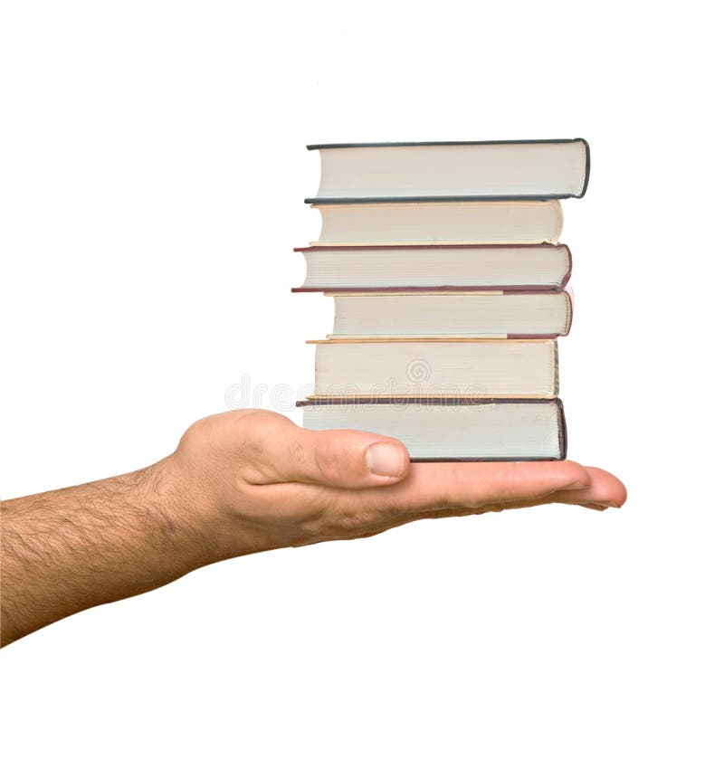 Hand giving pile of book stock image. Image of hand, close - 9537311