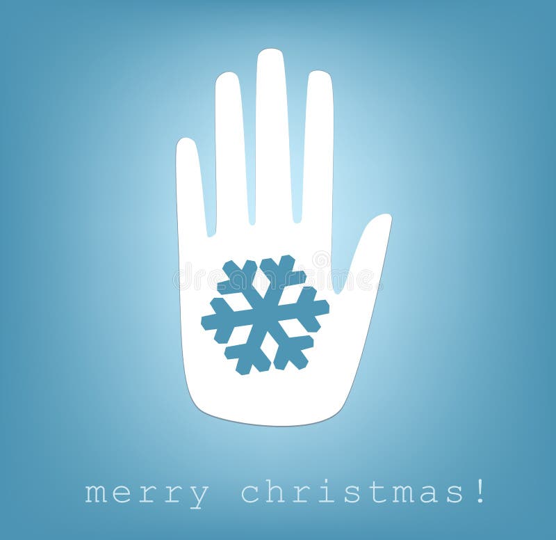 Hand giving snowflake stock vector. Illustration of five - 27236094