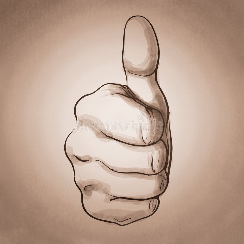 Vintage Thumbs Up Vector