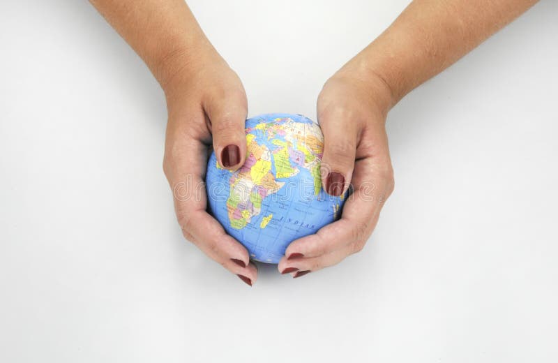 Hand with Globul September 11, 2016 Stock Image - Image of glowing ...