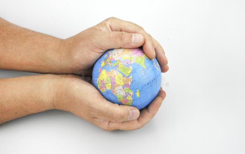 Hand with Globul September 11, 2016 Stock Photo - Image of glass ...