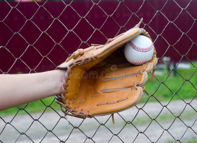 Hand in Glove with Baseball Stock Image - Image of leather, game: 75051143