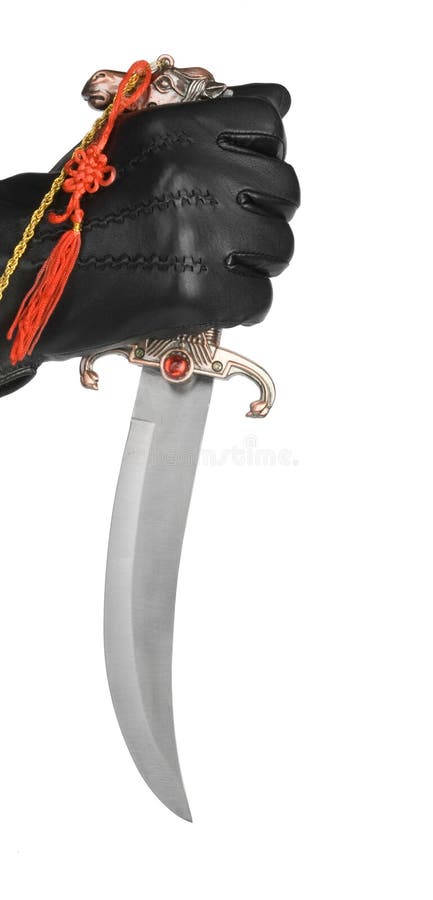 Hand in glove with dagger stock image. Image of dead - 10835441