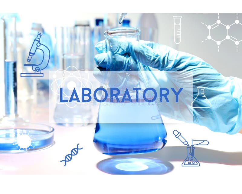 Hand in Glove Hold Test Tube, Concept of Laboratory Stock Photo - Image ...