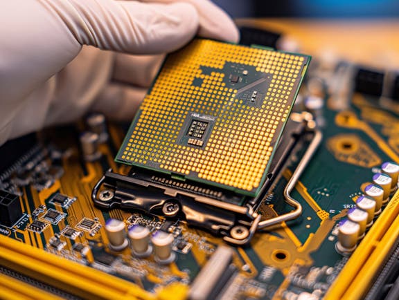 Technician Installing Central Processing Unit Stock Image - Image of chipset, electronic: 316652881