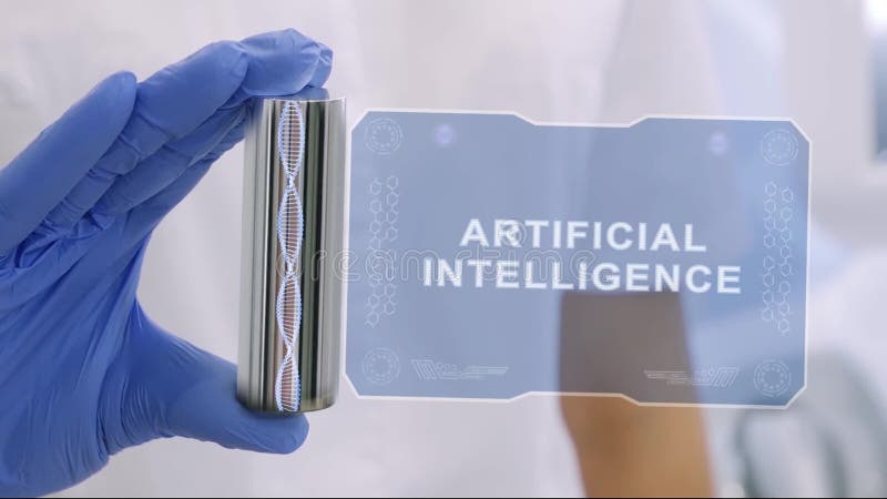 Hologram of Artificial Intelligence on the Background of the Office. 3D ... Hologram of Artificial Intelligence on the Background of the Office. 3D ...