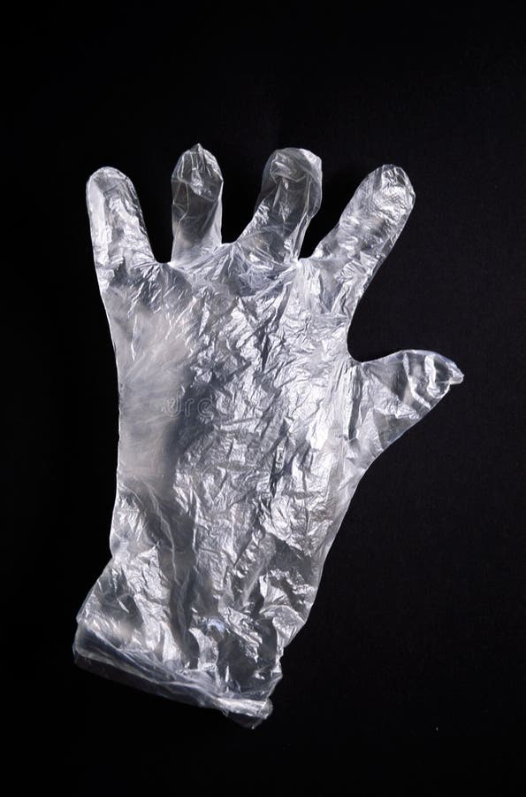 One Protective Hand Glove Plastic Stock Photo - Image of sugery, model ...
