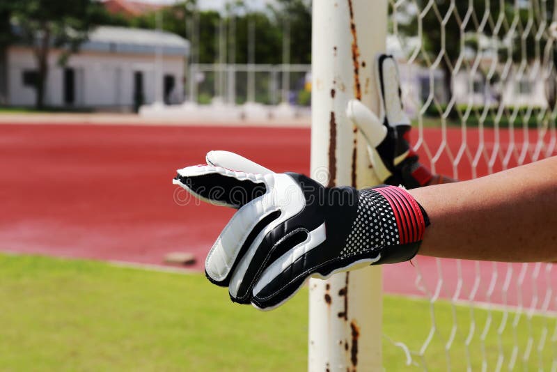 Hand of Goalkeeper Gives Directions Stock Image - Image of shadow, goal ...