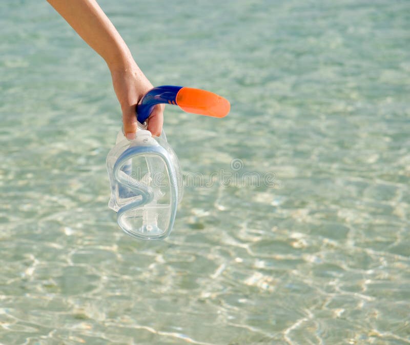 Hand with goggle stock photo. Image of holiday, swimming - 13074438