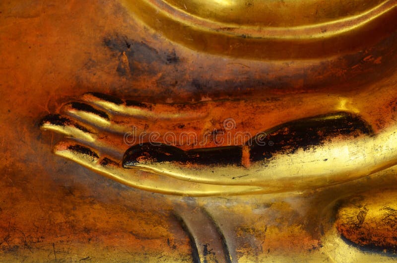 Hand of Golden Buddha Image Stock Image - Image of ancient, asian: 71187319
