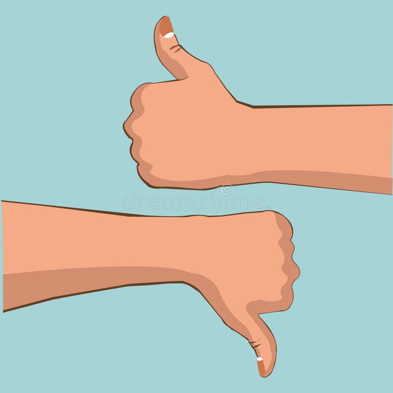 Hand good and bad action stock illustration. Illustration of hand ...