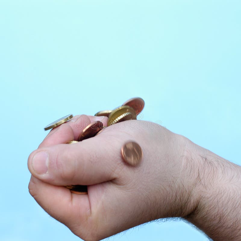 Hand grabbing coins stock image. Image of australian - 10248543
