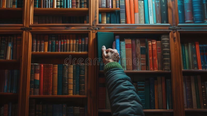 The Hand Grabbing Book.AI Generated Image Stock Image - Image of wisdom ...