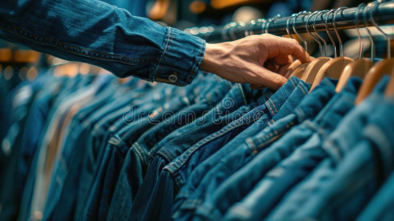 The Hand Grabbing Jeans. AI Generated Stock Image - Image of boutique ...