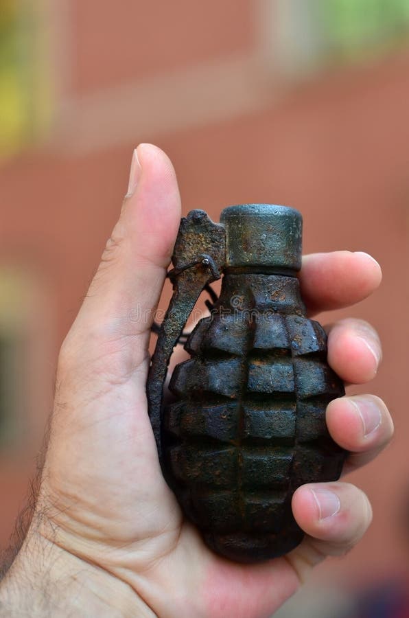 Hand grenade stock image. Image of bomb, real, hand, handgrenade - 43113699