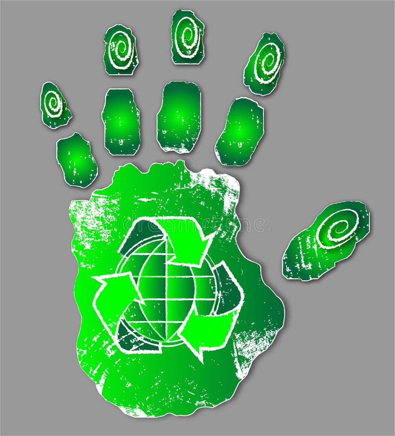 Eco Green Hand, Green Planet, Eco Energy, Vector Illustration, Eco Icon ...