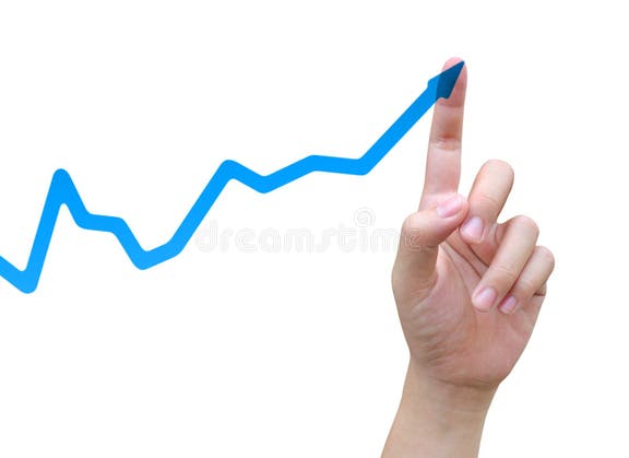 Hand and graph stock photo. Image of column, diagram - 24537776