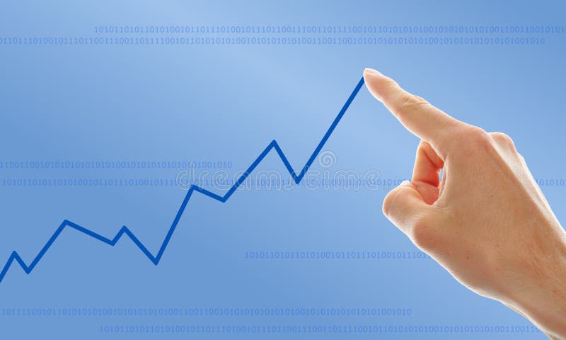 Hand and graph stock photo. Image of presentation, trend - 25446690