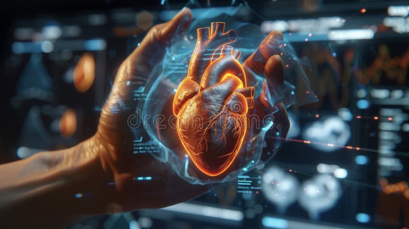 A Hand Grasping a Virtual Heart and Manipulating it in Realtime As Part ...