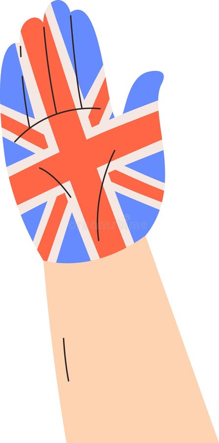 Hand with Great Britain Flag Stock Vector - Illustration of isolated ...