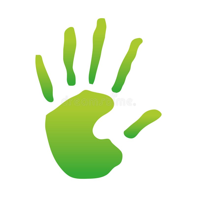 Hand Green Design Icon Image Stock Illustration - Illustration of care ...